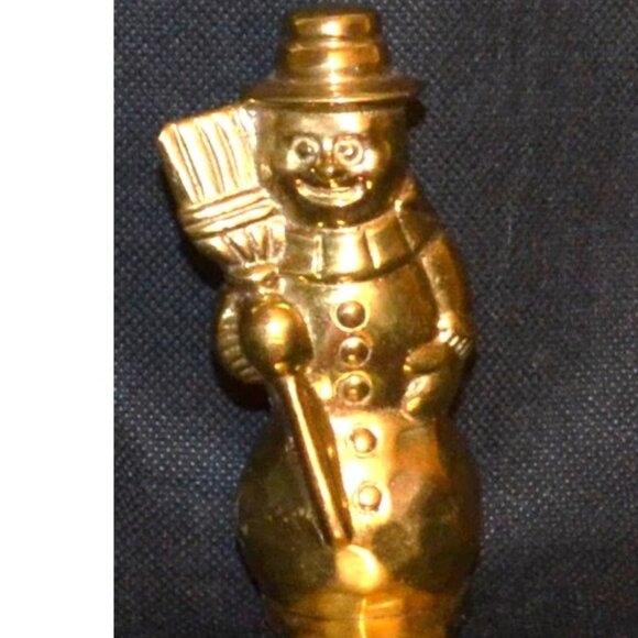 Holiday | Brass Stocking Holder Made In India Snowman Figure Holiday ...